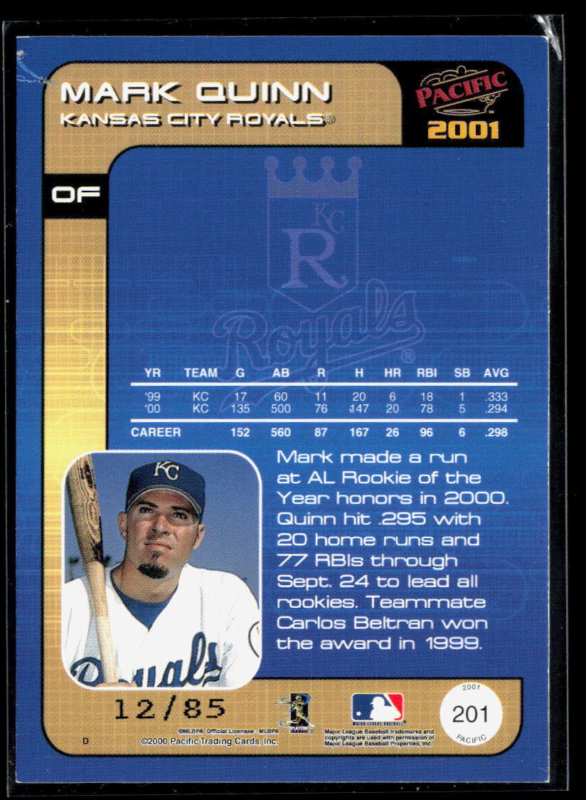 2001 Pacific - LTD #201 Mark Quinn /85 for sale online | eBay