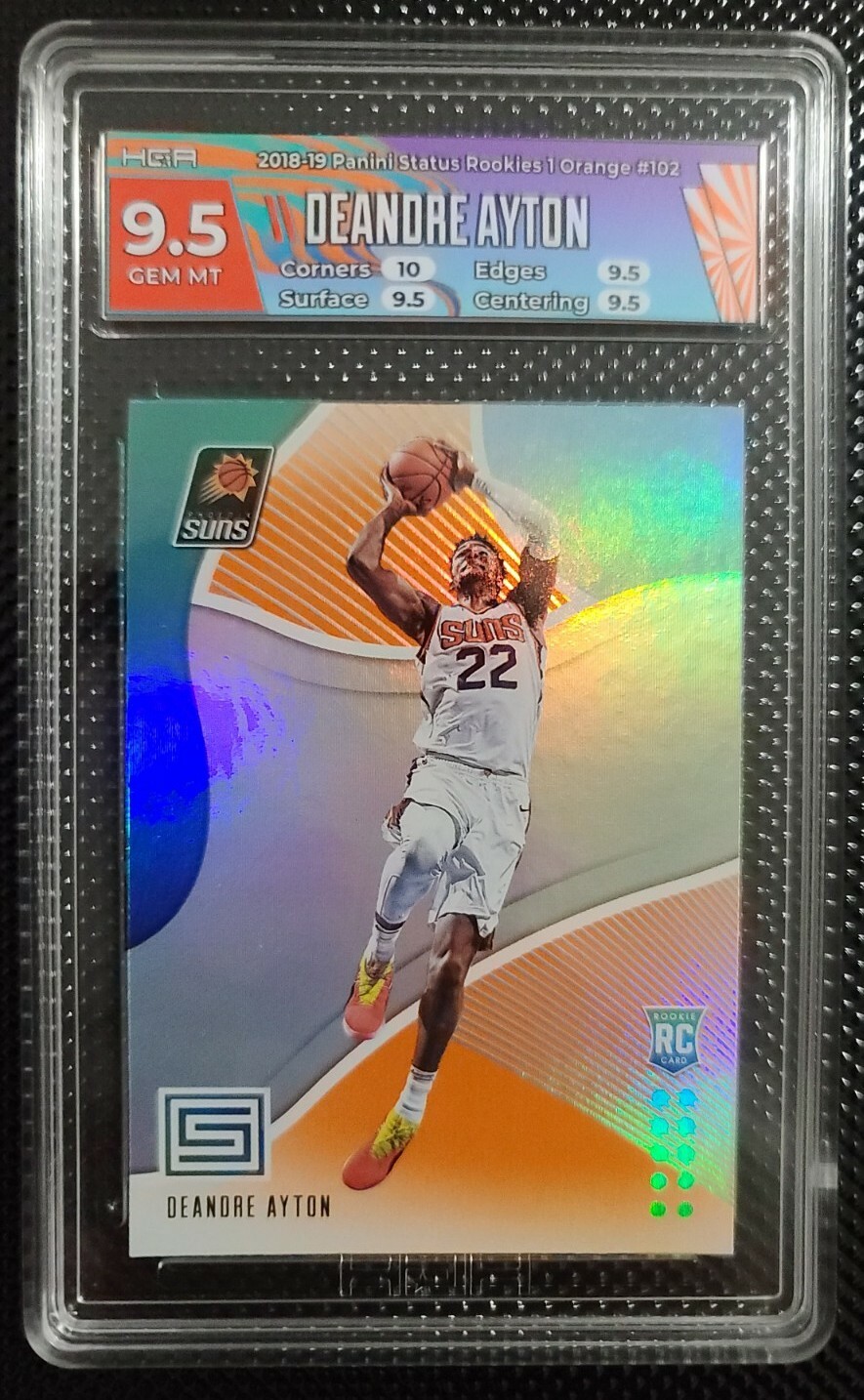 2018-19 Panini Status RC Orange #102 Deandre Ayton HGA 9.5 🔥SSP Pop.2🔥 ...