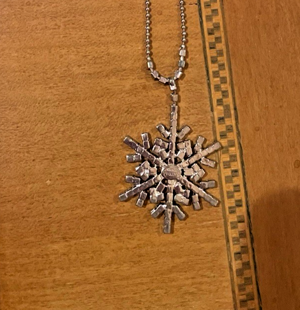 Kirks Folly Silver Tone Ab Crystal Snowflake Pendant Necklace | eBay
