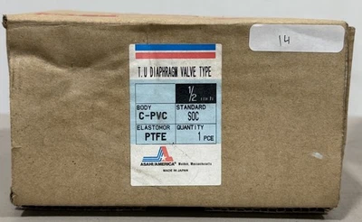 Asahi/America Type-14 1/2' True Union Diaphragm Valve C-PVC