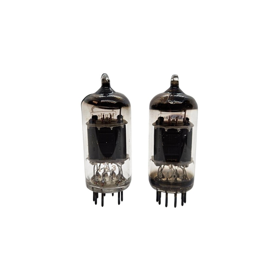 ECC83 12AX7 MULLARD 1960's OLD LOGO NOS MATCHED PAIR VALVE TUBE (T14B ...