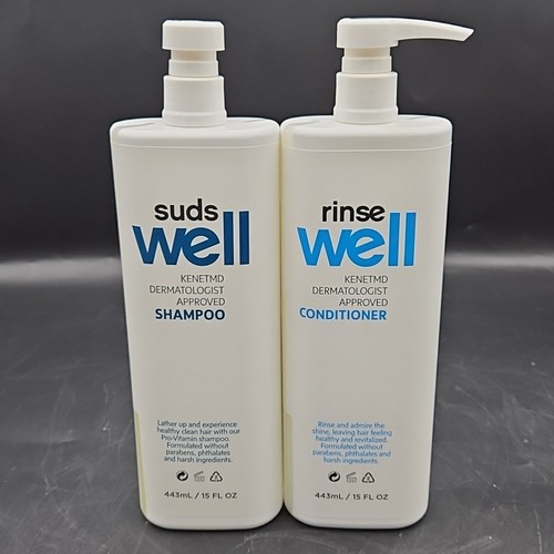 KenetMD Suds Well Shampoo & Rinse Well Conditioner 2 Bottle Set 15oz ...