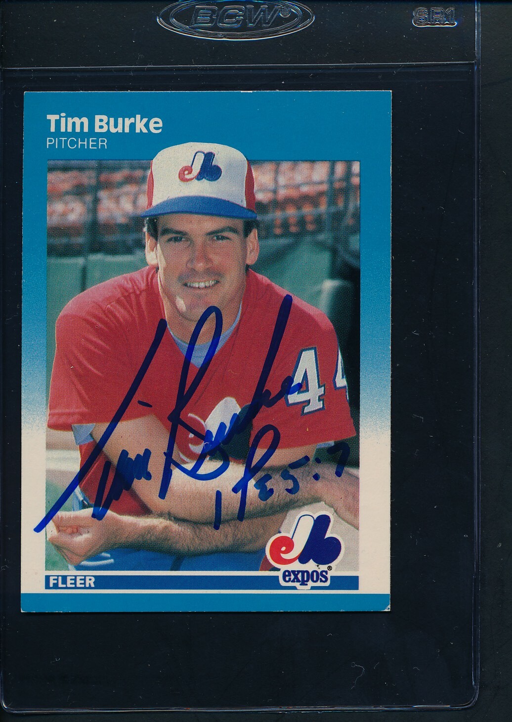 1987 Fleer #315 Tim Burke Expos Signed Auto *43151 | eBay