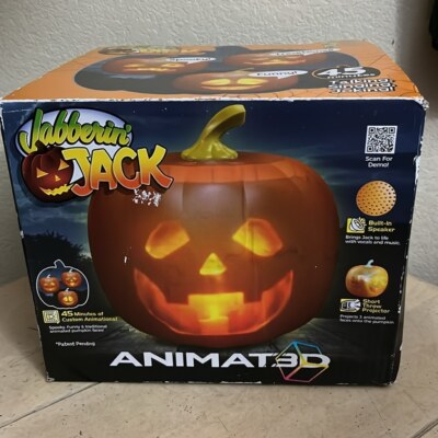 NEW Jabberin Jack 3D Talking Animated Pumpkin Head Faces Projector ...