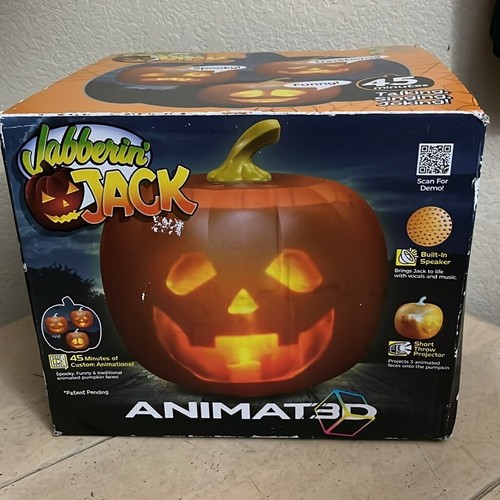 NEW Jabberin Jack 3D Talking Animated Pumpkin Head Faces Projector ...