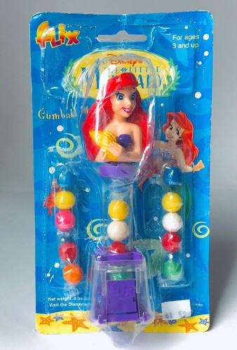 Vintage 1997 Flix THE LITTLE MERMAID Mini Bubble Gumball Machine gum 6 ...