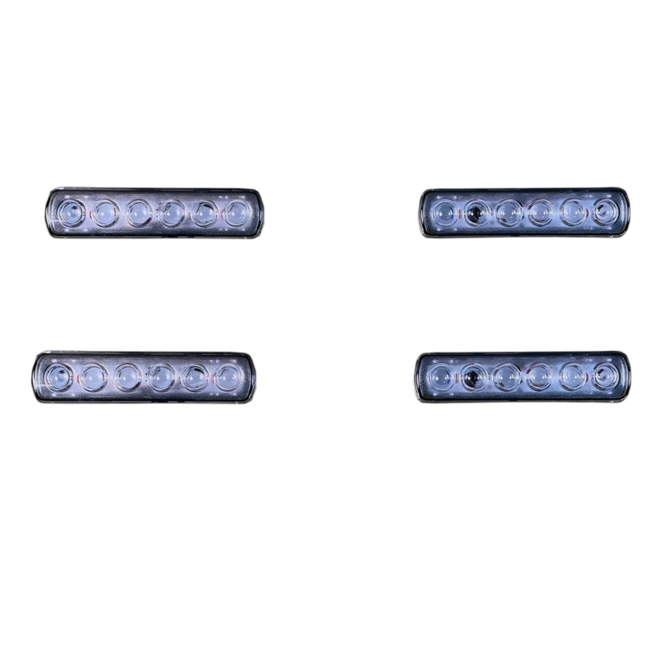 Light Bar 4 LED Gloss Black Roof Pod Fits LR New Defender L663 90 110 ...