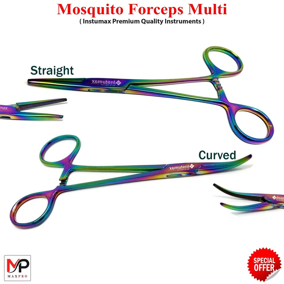 STRAIGHT STAINLESS STEEL SURGICAL MEDICAL MULTI MOSQUITO HEMOSTAT ...