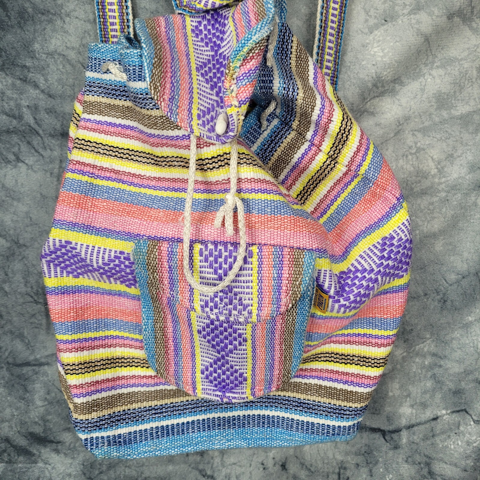 Pinzon Backpack Mexican Artesanias Hippie Boho Color… - Gem