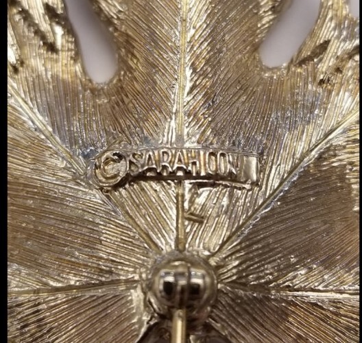 Vintage Sarah Coventry Two Tone Gold Silver Maple Leaf Fall Pin Brooch ...