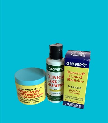 Glover’s Dandruff Regular Formula Ointment 3.5 oz & Clinic Care shampoo ...