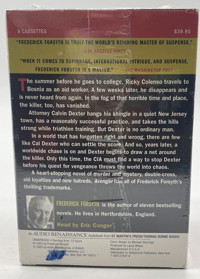 Frederick Forsyth Avenger Audio Renaissance 8 Cassettes New | eBay