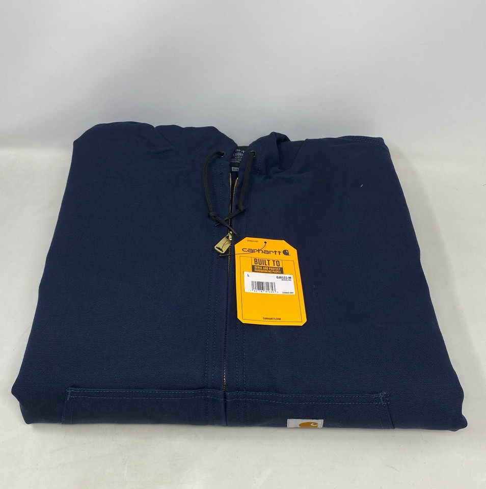 Carhartt J131 Loose Fit Firm Duck Thermal-Lined Active Jacket Dark Navy ...
