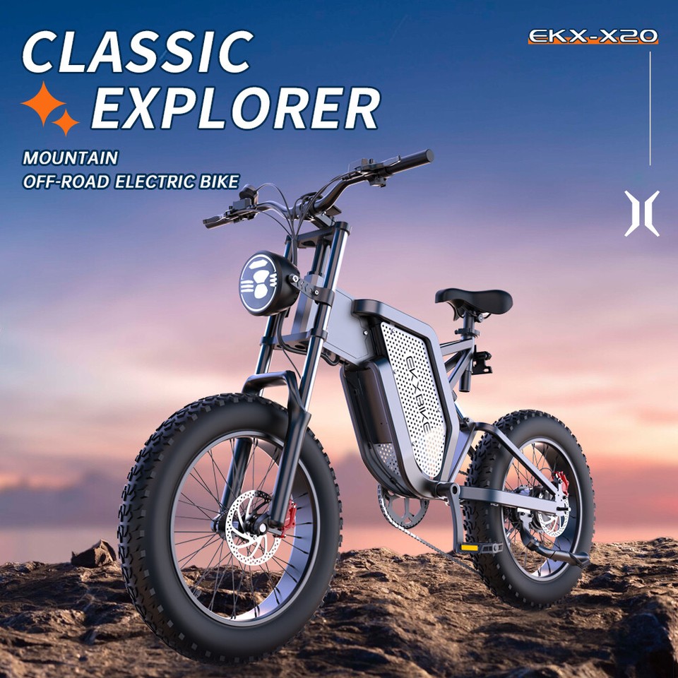 EKX X20 Fat Tire Electric Bike For Adult 2000W 20" Ebikes 48V 35AH ...