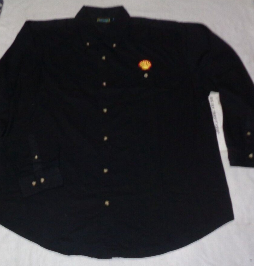 Shell Oil Gas Employee Long Sleeve Button Down Shirt … - Gem