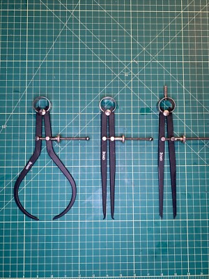 Groz Engineering 3 Piece Set Inside And Outside Calipers, Spring ...