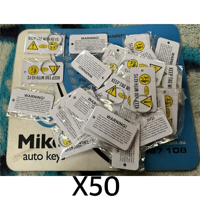 Coin Battery Keep Out Of Reach Warning Label Key Ring Tag - 50pcs ...