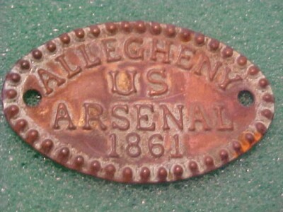 CIVIL WAR UNION 1861 ALLEGHENY ARSENAL SADDLE EMBLEM DUG | eBay