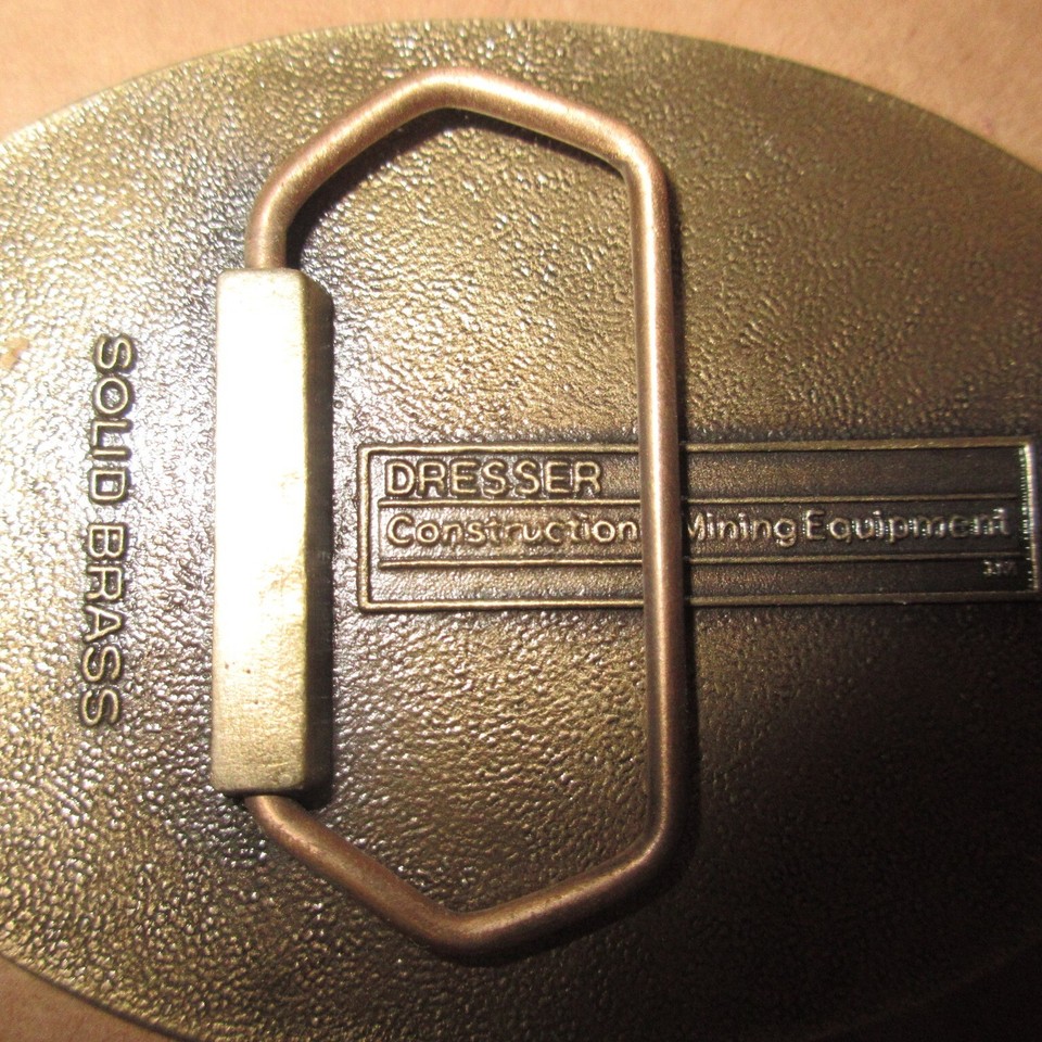 Brass Belt Buckle Dresser Haulpak Construction Oval | eBay