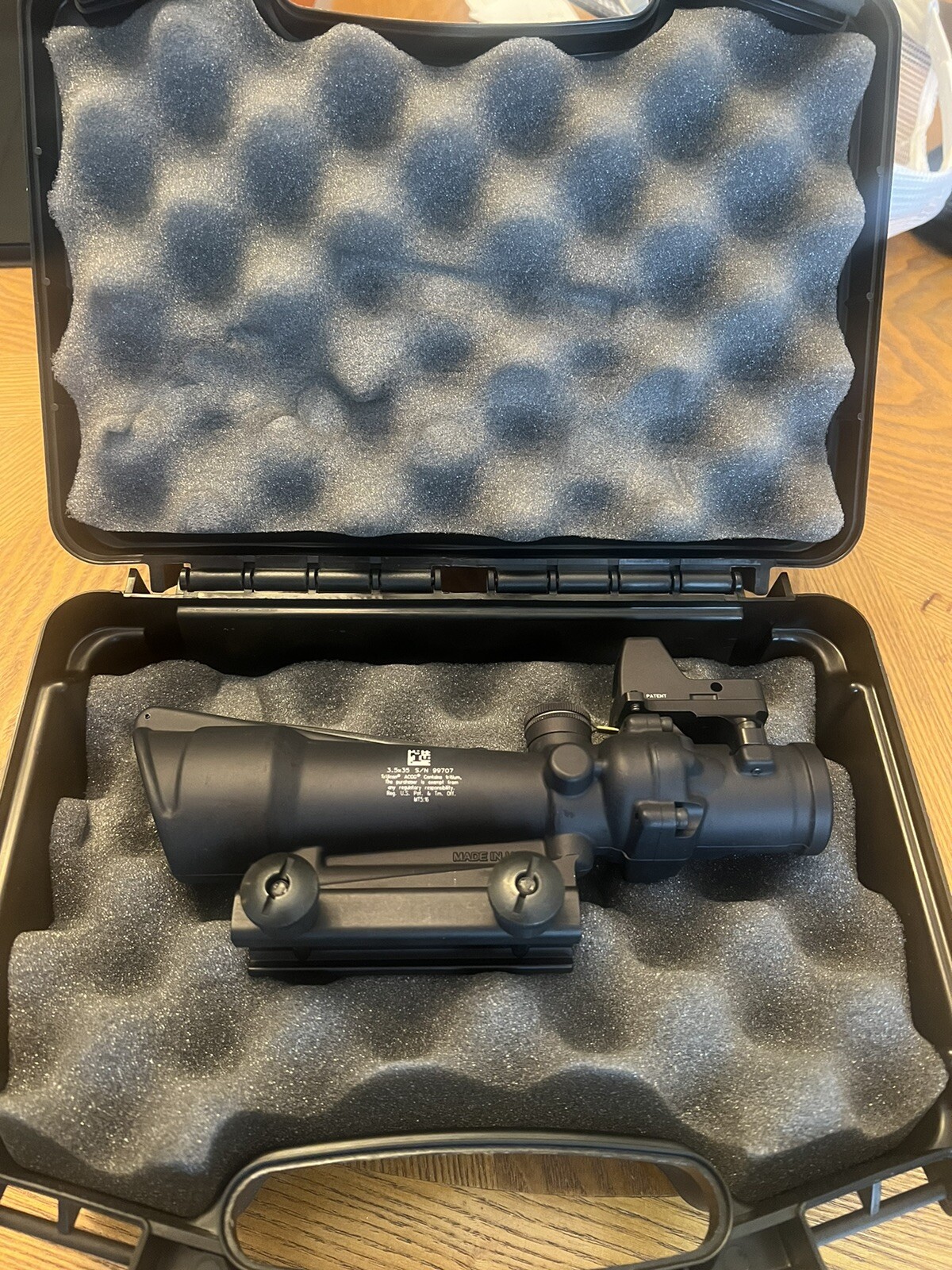 Trijicon 3.5x35 ACOG Dual Illum Red Crosshair Reticle w/Colt Knob Mount 100557 719307311855 | eBay