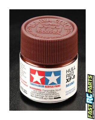Tamiya USA ~ general hobby RC Boats Acrylic Mini Xf-9 Hull Red TAM81709 ...