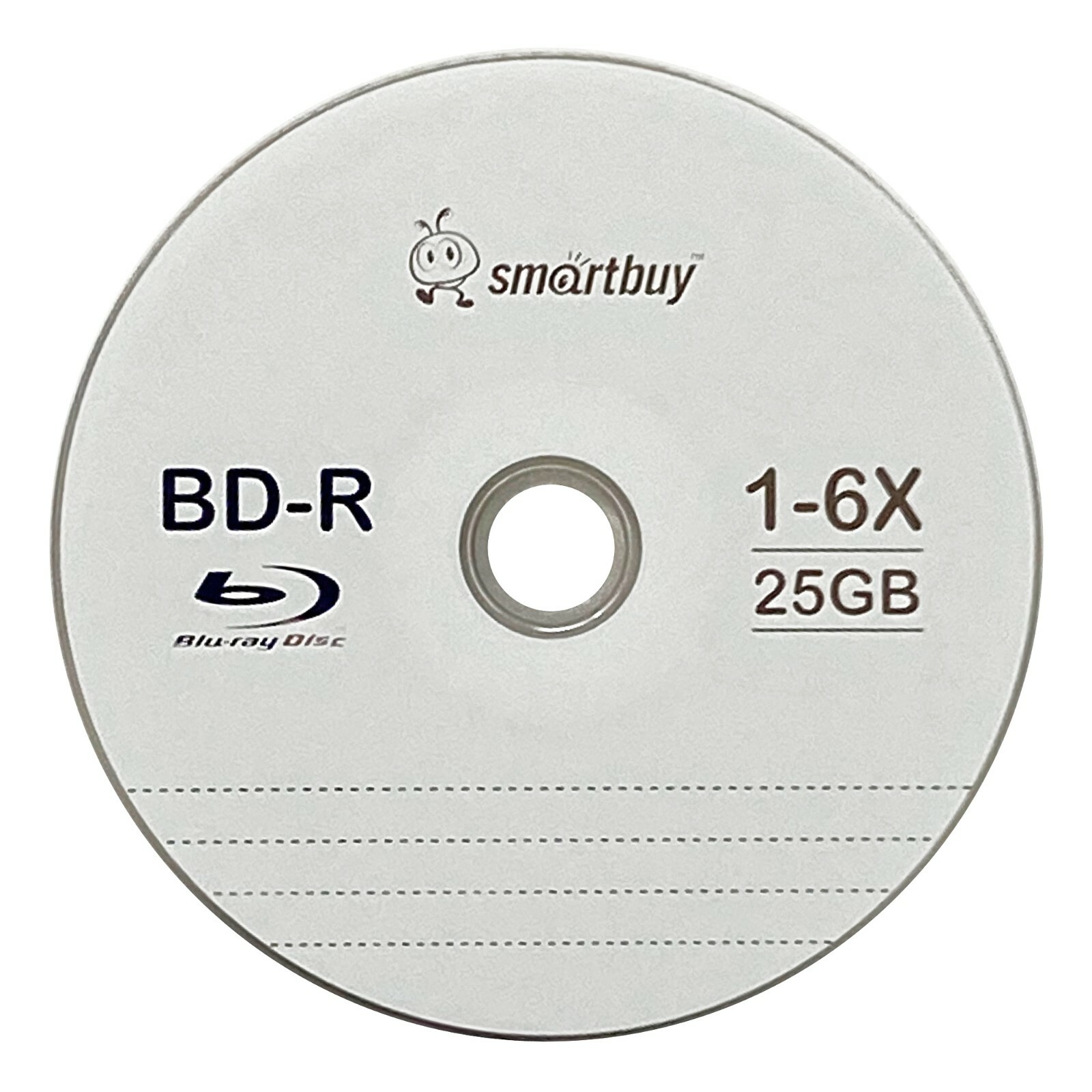 100 Pcs SmartBuy Blank BD-R BDR 6X 25GB Logo Top Blu-ray Recordable ...
