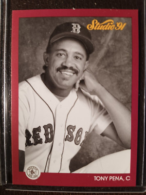 TONY PENA BOSTON RED SOX 1991 STUDIO BY LEAF BASEBALL CARD #17 | eBay