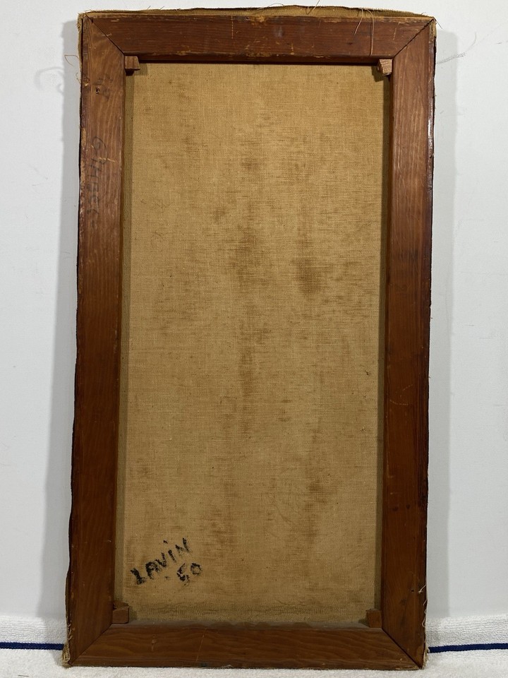 LAVIN 1952 Impressionist Spooky Ghost Rider Goddess Oil Painting | eBay