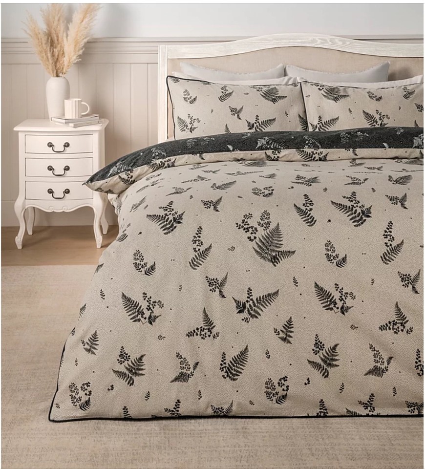 Stacey Solomon Ferns Brushed Cotton Duvet Set Double Size | eBay UK