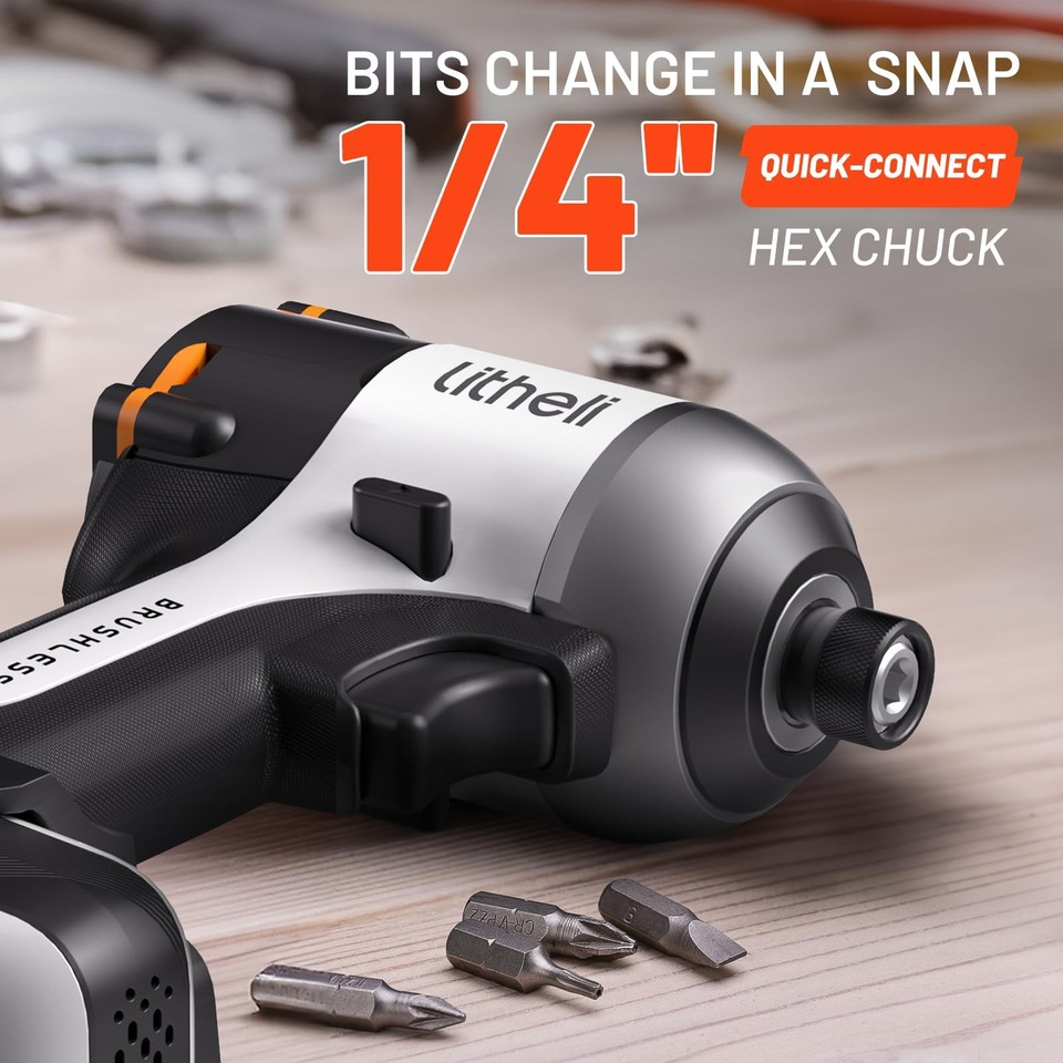 20V Cordless Impact Driver Kit, 2035 in-lbs Max Torque, 1/4 in. Hex Power Dri... | eBay UK