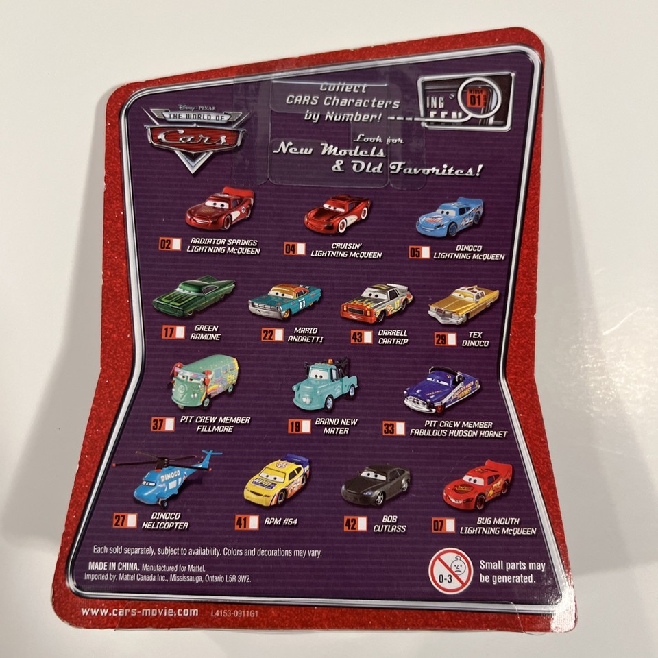 Lot Of 2 Disney Pixar Cars- #11 Mario Andretti & #17 Darrell Cartrip ...