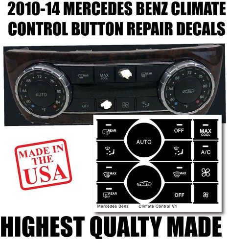 MERCEDES-BENZ AC CLIMATE BUTTON DECALS STICKERS W204 C250 C300 C350 | eBay