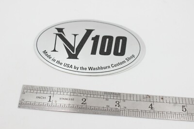 Washburn NV100 Made in USA Custom Shop Silver Sticker | eBay