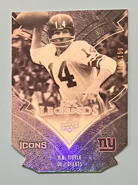 2008 Upper Deck Icons - NFL Legends Silver Die-Cut #LEG25 Y.A. Tittle ...