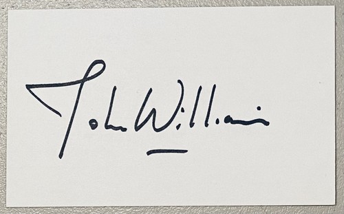 John Williams Signed Autographed 3x5 Card Beckett BAS Letter Star Wars ...