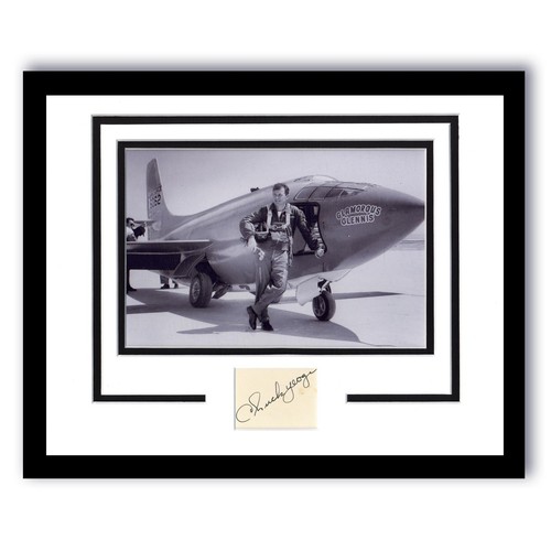 Chuck Yeager AUTOGRAPH Signed Bell X-1 Glamorous Glennis Framed 11x14 ...