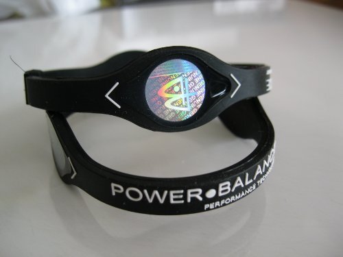 Power Balance Silicone Wristband Black With Black - Medium | eBay