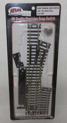 Atlas HO Scale Code 100 Nickel Silver Right Manual Snap-Switch #861 NIP | eBay