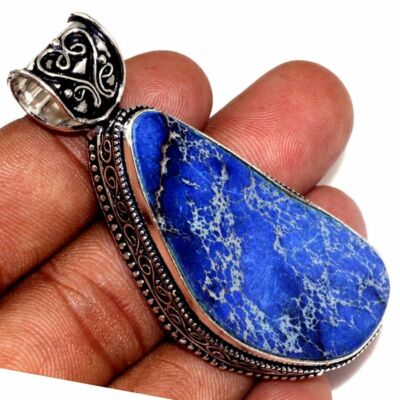 Handmade Variszit Jaspis Edelstein 925 Sterling Silber Anhänger 2.5 " # ...