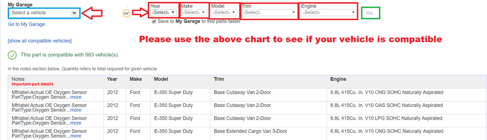 NEW DENSO 234-4209 Oxygen Sensor Downstream OR Upstream Driver Left ...