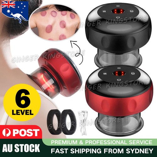 Electric Cupping Therapy Smart Scraping Massager Red Light Heating Body ...