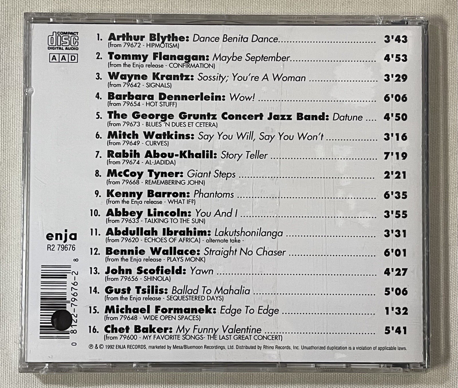 Enja 20th Anniversary Sampler by Various Artists (CD, Enja) for sale ...