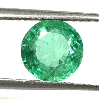 Natural Lustrous Rich Green Emerald 7.5 mm Round Cut 1.85 Cts Zambian ...