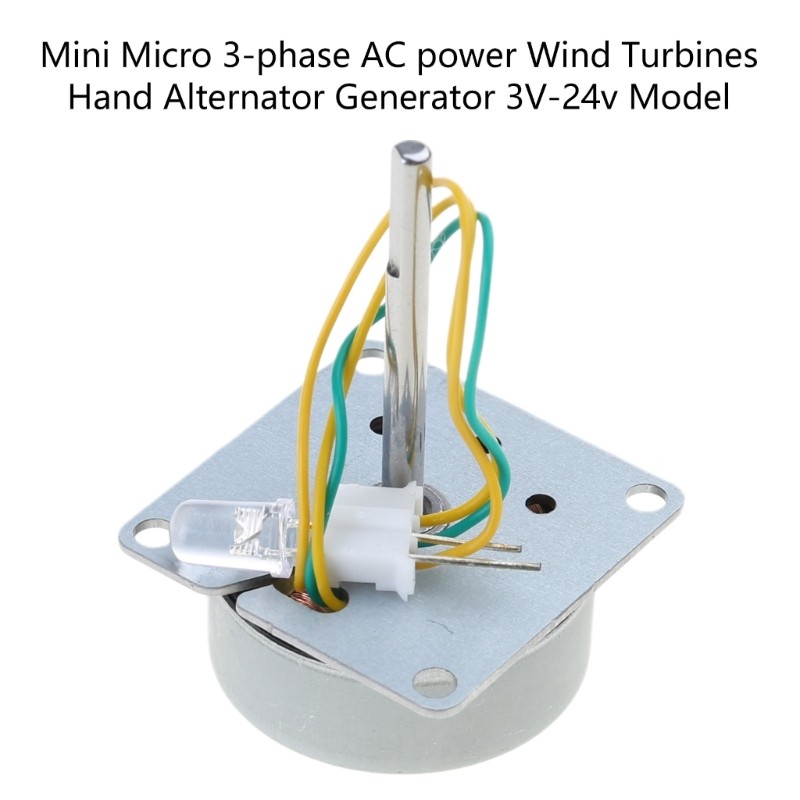 Mini Micro 3-phase AC power Wind Turbines Hand Alternator Generator 3V ...