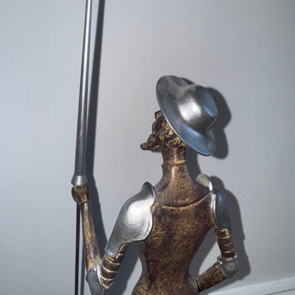 Vintage Don Quixote Statue Elongated Man of La Mancha Bronze Finish ...