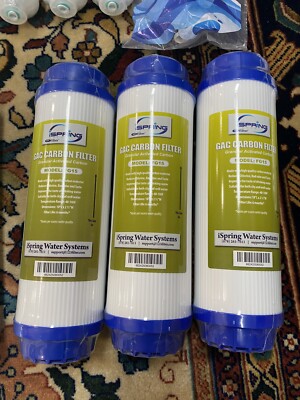 3 Pack Water Systems GAC Carbon Filter Model FG15 Granular Activated ...