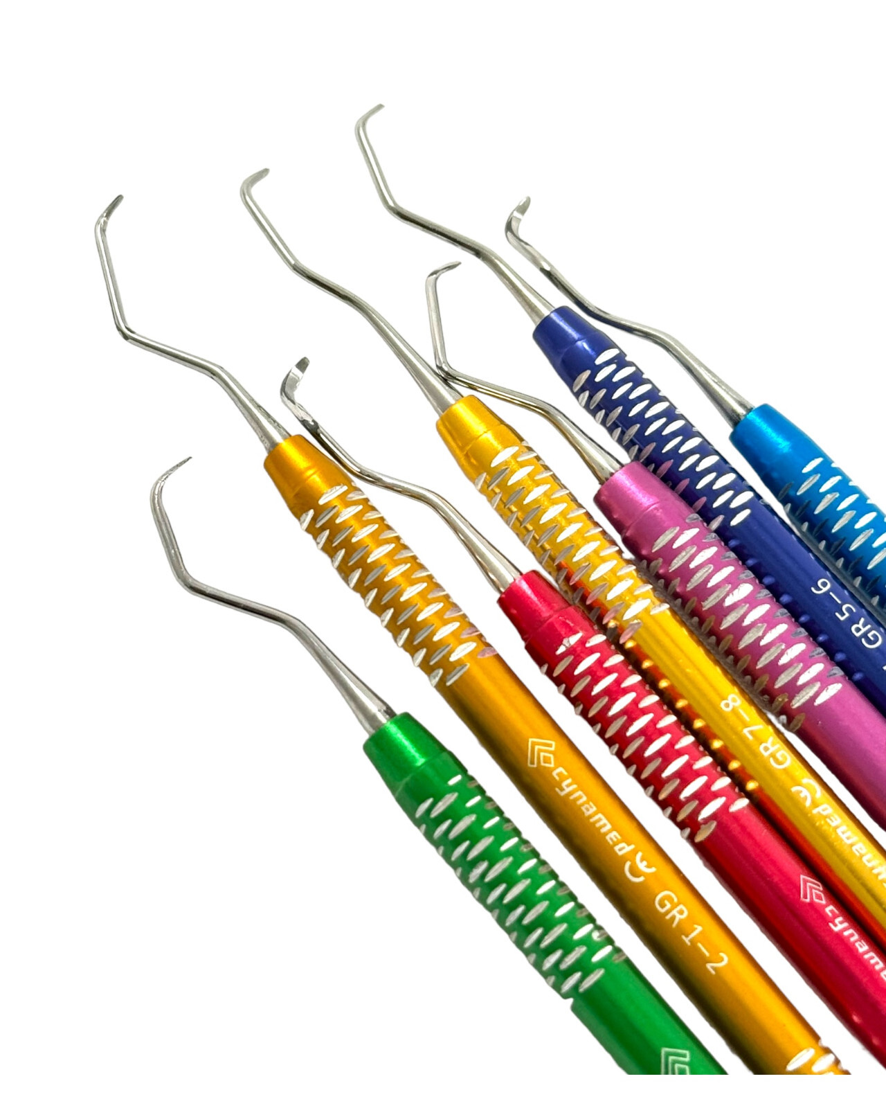 7PC HIGH GRADE GRACEY CURETTE SCALER MULTICOLOR PERIODONTAL DENTAL ...