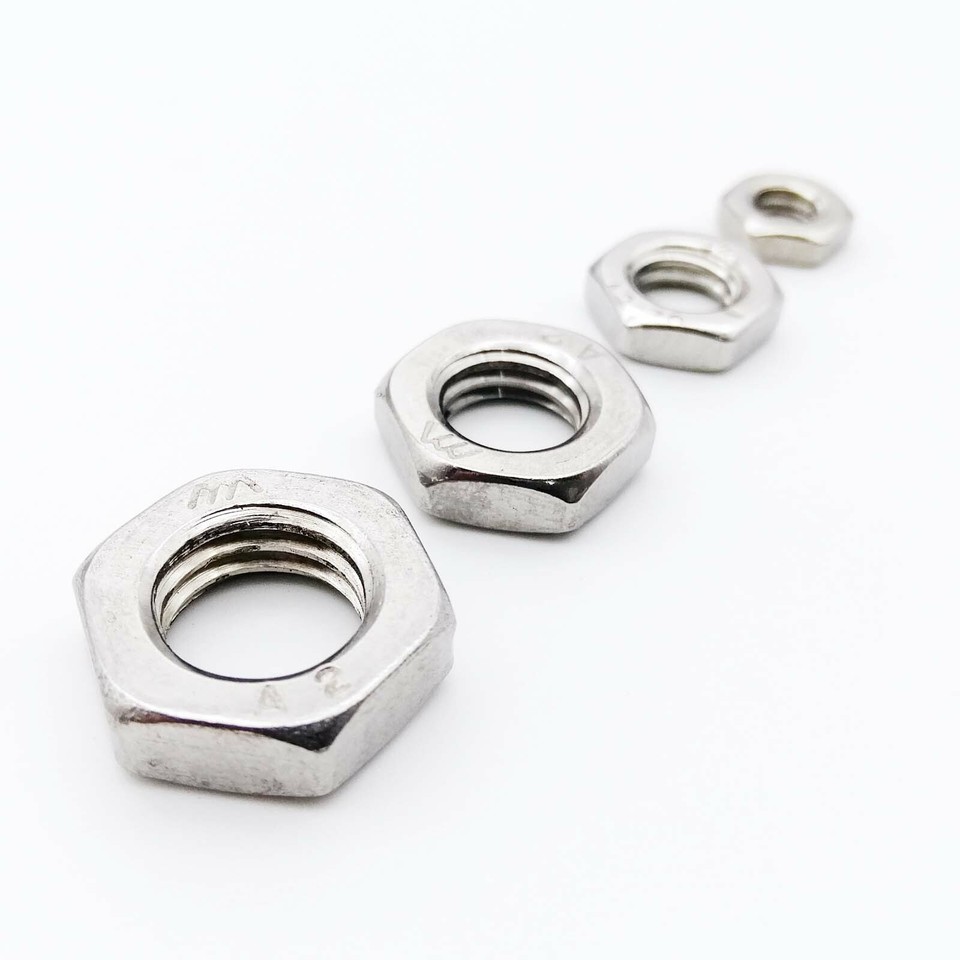M2 M2.5 M3 M4 M5 M6 M8 M10M12M14M16 304 Stainless Steel Hex Hexagon Jam ...