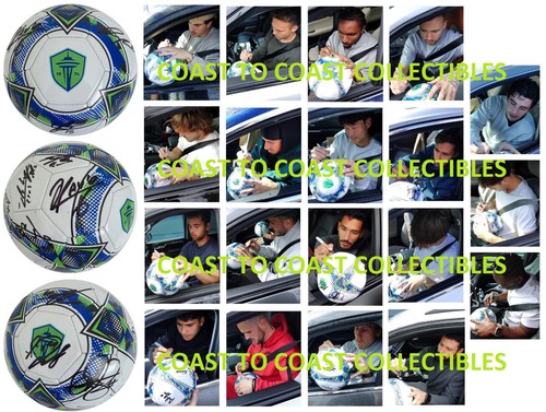 2025 Seattle Sounders FC Team Signed Logo Soccer Ball Proof COA ...
