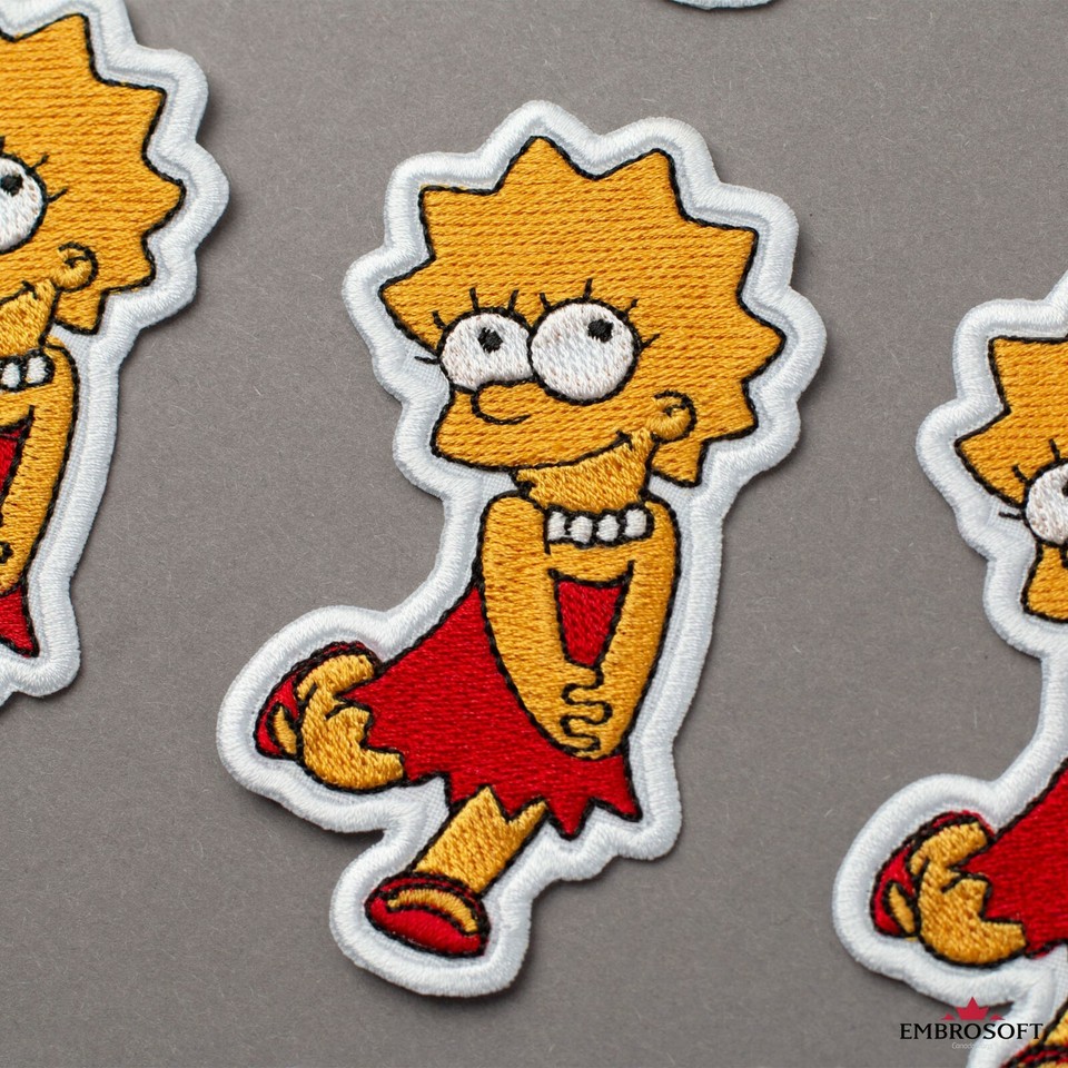 The Simpsons Lisa Simpson Cartoon Character Embroidered Patch Iron On 2 ...